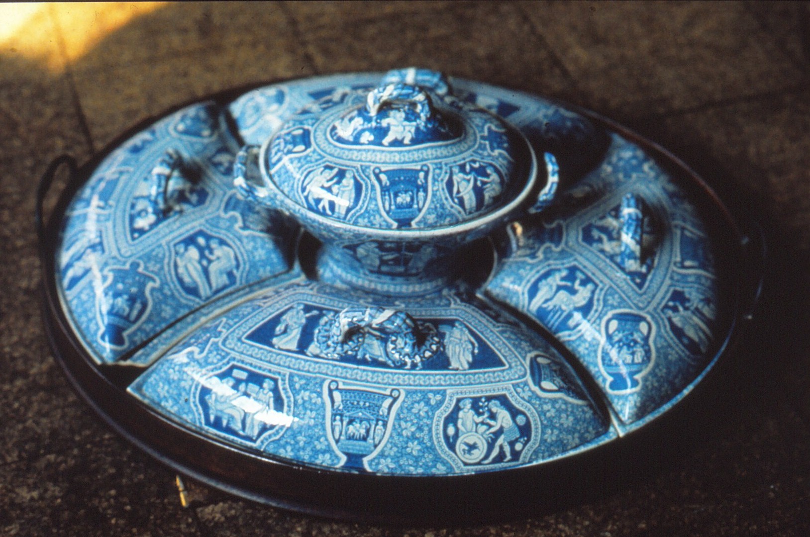 Supper set on tray, Greek