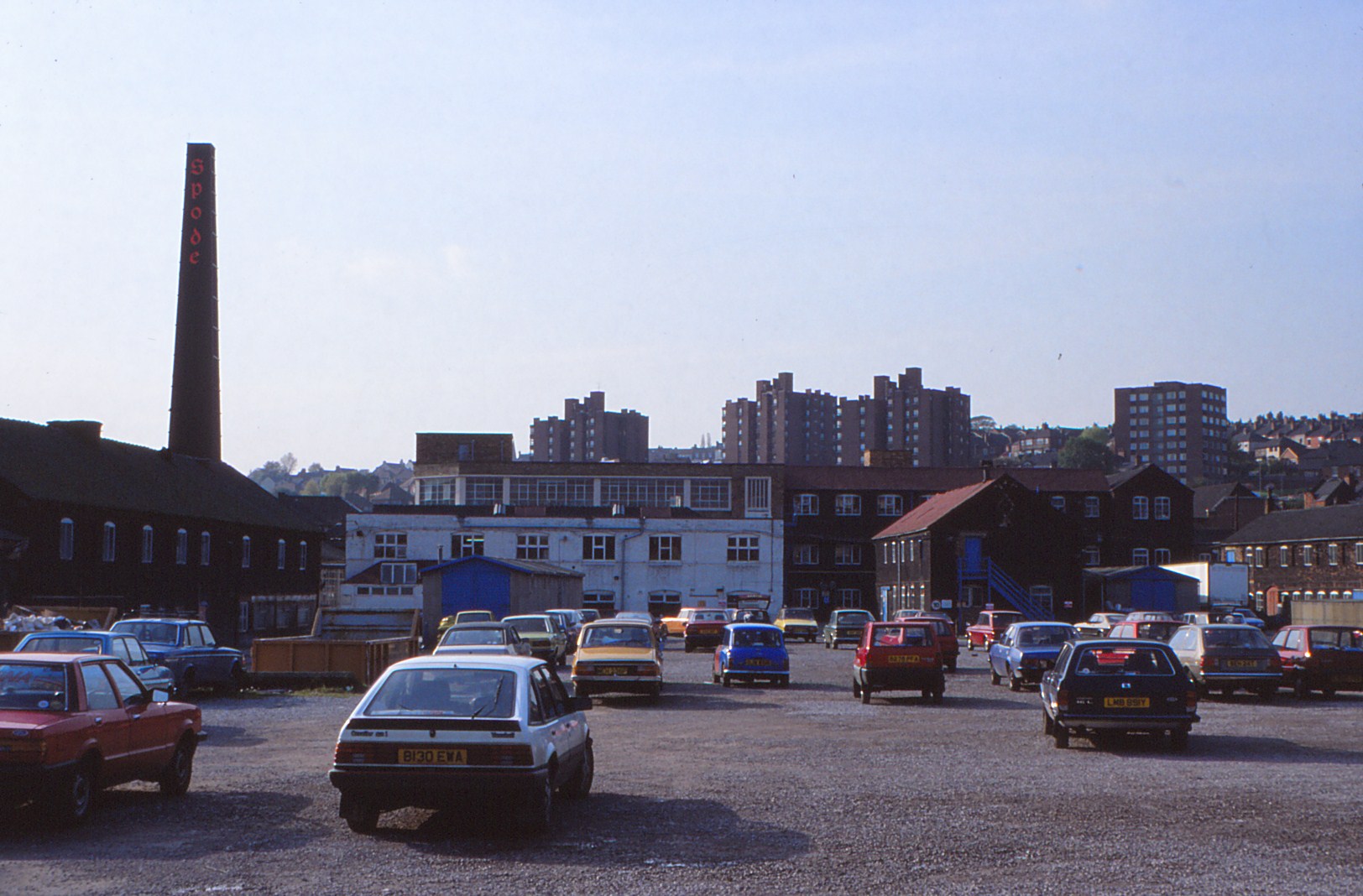 Looking west towards Penkhull. The white building was one of the few ...